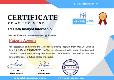 faizah azeem on linkedin dataanalyst internshipcomplete