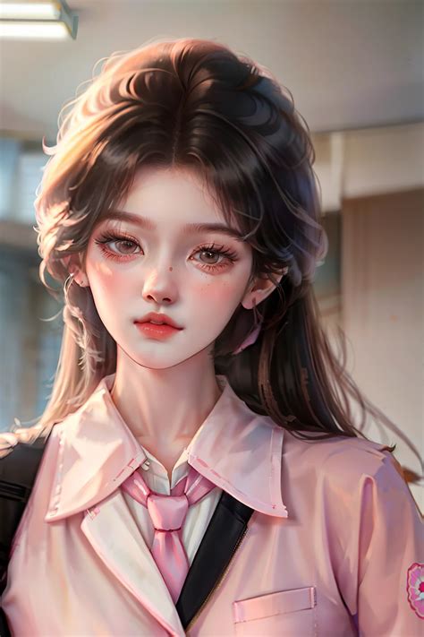 핑크색 셔츠와 넥타이를 착용한 사람의 클로즈업 Seaart Ai