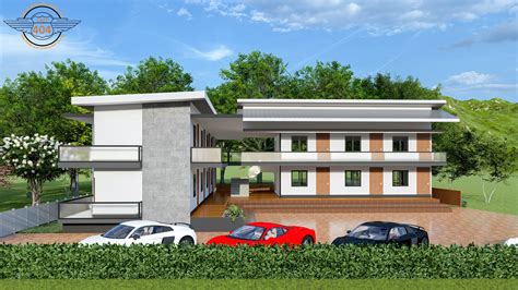 งานออกแบบก่อสร้างหอพัก 2 ชั้น Modern Style🏡 📌ขนาดห้องพัก 14 ห้อง 📌