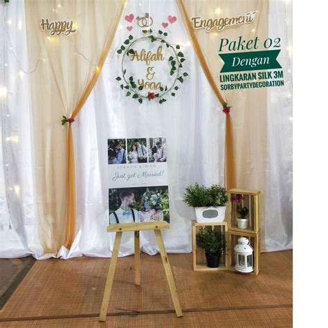 Jual MALL Paket Backdrop Dekorasi Photobooth Lamaran Nikahan Aqiqah 02