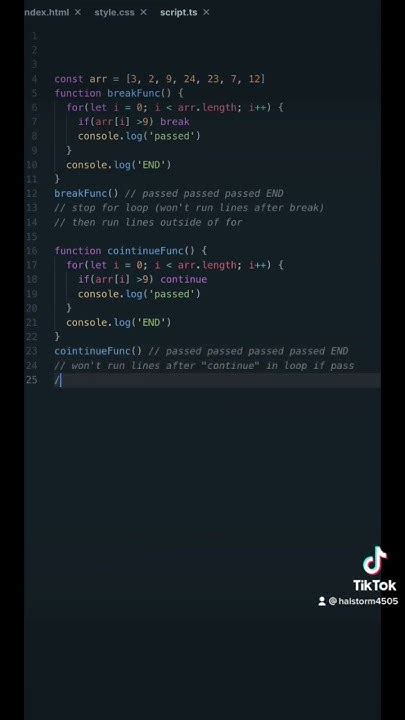 Different Between Break Continue Return In Js Javascript Learnwithme Frontend Shorts Youtube
