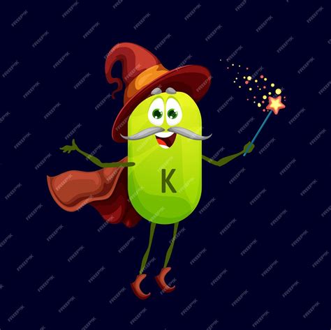 Premium Vector Cartoon Potassium Kalium Micronutrient Warlock