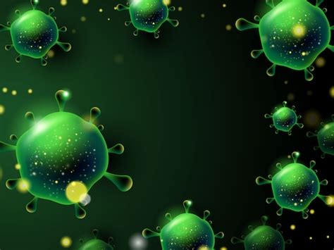 Virus Or Bacteria Background Premium Vector