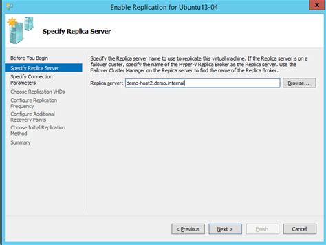 Hyper V Replica Configuration Between Non Clustered Hosts