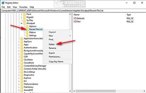 Recent Files History