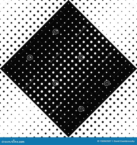 Monochrome Abstract Geometrical Seamless Dot Pattern Background Design
