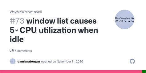 Window List Causes 5 CPU Utilization When Idle Issue 73 WayfireWM
