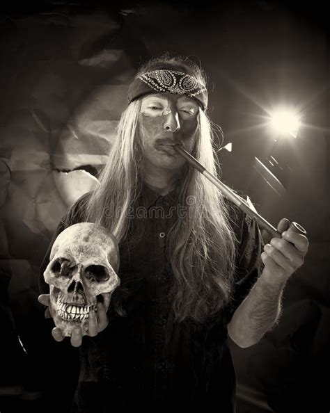 Attractive Hippie With Bandana Stock Illustration Illustration Of