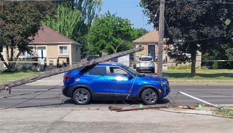 Hamilton Driver Suffering From Medical Episode Hits Hydro Pole
