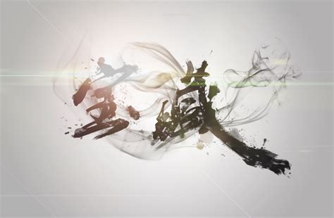 水墨 中国风 毛笔字 字体 设计练习 中国风