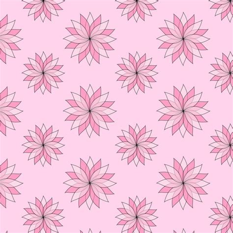 Premium Vector Pink Flowers On A Pink Background Repeating Pattern
