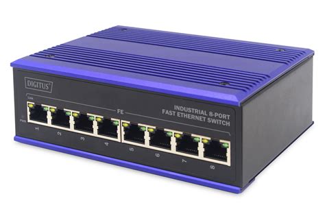 Assmann Electronic Dn 650106 Network Switch Fast Ethernet 10 100 Black Blue