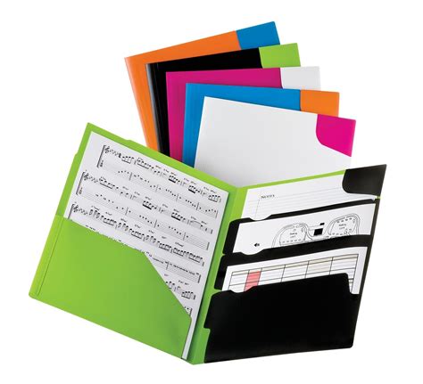 Oxford Poly Divide It Up Twisted 4 Pocket Folder Assorted Colors Pack