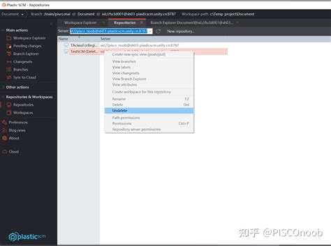 删除Unity Plastic SCM的项目仓库 知乎