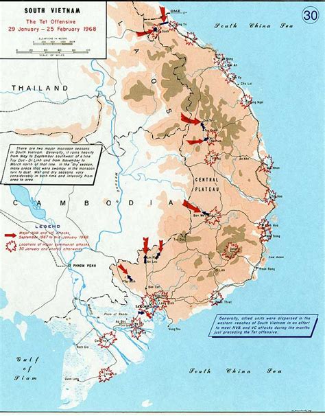 Vietnam Map 1968 American Units