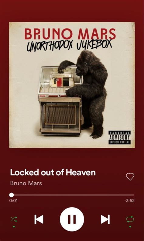 Bruno Mars Album Cover Locked Out Of Heaven