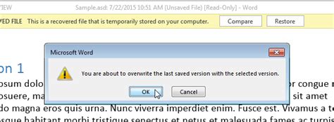 How To Use Autorecover To Automatically Save Your Word Documents And