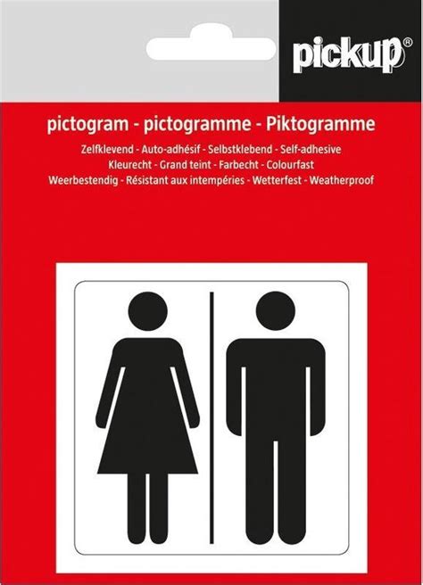 Pickup Pictogram Aufkleber 7 5x7 5 Cm Doppelsymbol Mann Frau Bol