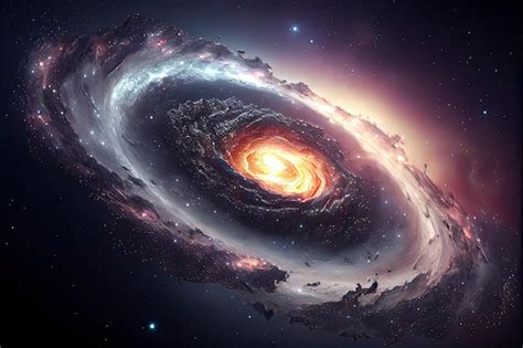 Premium Photo Generative Ai Illustration Of Milky Way Galaxy Colliding With Andromeda Galaxy