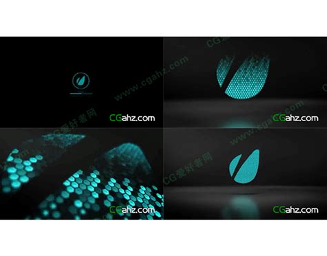 未来科技风晶格标志演绎片头ae工程 Cg爱好者网免费cg资源ae模板3d模型分享平台
