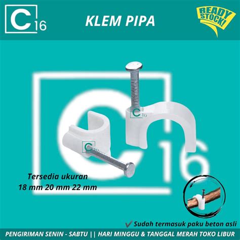 Pvc Pipe Clamps 1 2 Per Pcs Paralon 1 2 Inch Electric Pipe Clamps 18mm