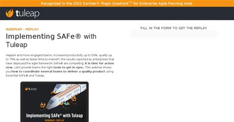 Webinar Replay Implementing Safe® Agile Release Train With Tuleap