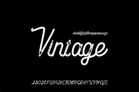 Premium Vector Decorative Textured Vintage Creative Vector Script
