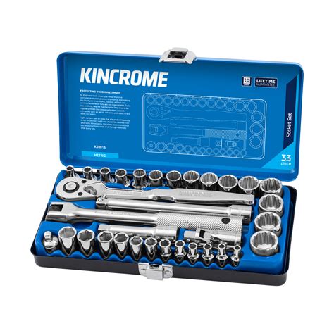 Socket Set 33 Piece 1 4 3 8 Drive Metric Kincrome Tools Kincrome