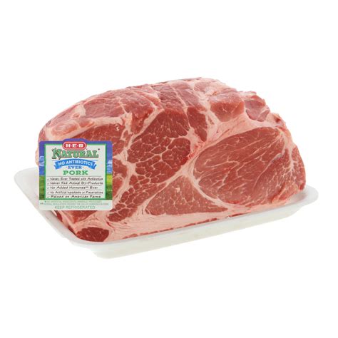 H E B Natural Pork Boston Butt Roast Bone In Shop Pork At H E B