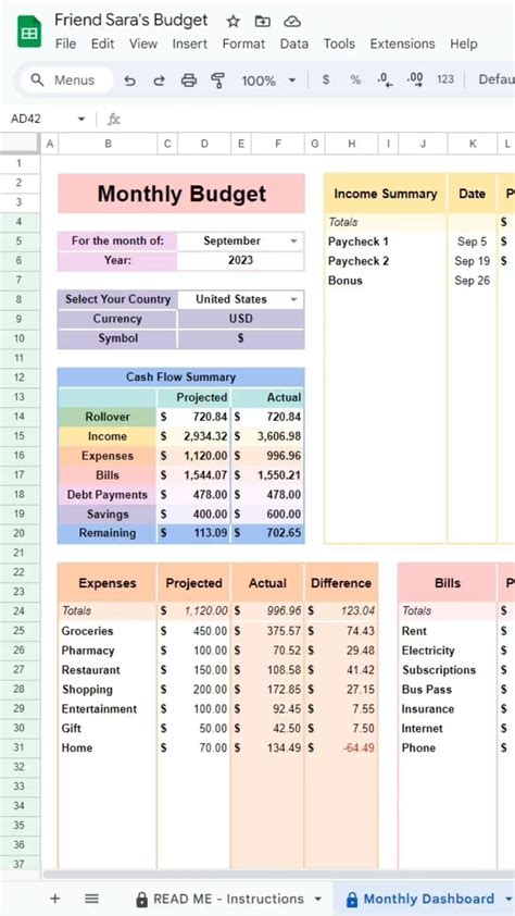 Budget Planner Inspiration Budget Spreadsheet Template Budget Planner Template Monthly