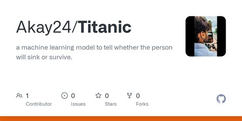 GitHub Akay Titanic A Machine Learning Model To Tell Whether The Person Will Sink Or Survive