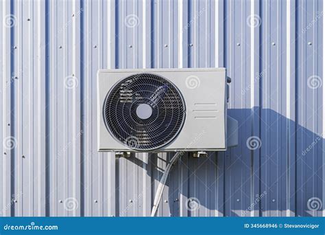Air Conditioner Units Vrv Hvac Big Fan And A Water Cooler On A Roof Of