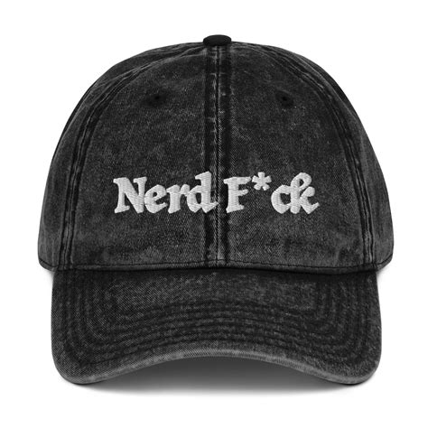 Nerd Fck Logo Vintage Cap — Bec Petraitis