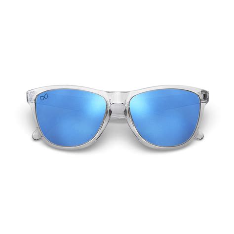 Melange Clear Matte Reflective Sky Wayfarer Sunglasses Mariener