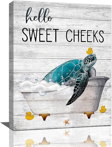 Amazon Citari Sea Turtle Bathroom Wall Art Teal Sea Turtle