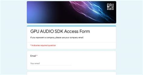 Gpu Audio On Linkedin Gpu Audio Sdk Access Form