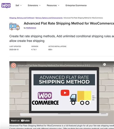 Advanced Flat Rate Shipping Method For Woocommerce