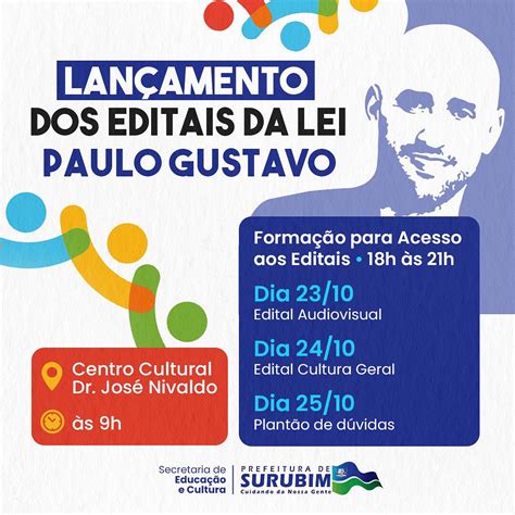 Lançamento Dos Editais Da Lei Paulo Gustavo Prefeitura Municipal De