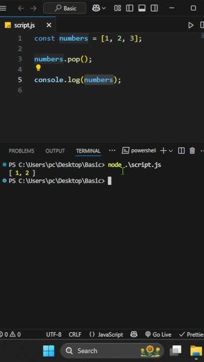 Javascript Pop Method Explained In 30 Seconds 🔥 Remove Last Element
