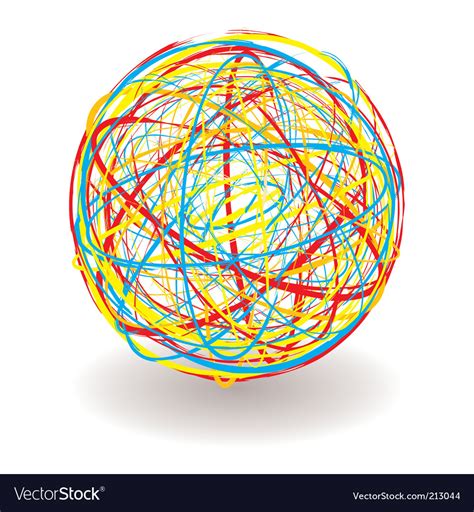 Scribble Ball Royalty Free Vector Image Vectorstock