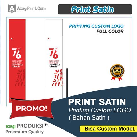 Cetak Satin Umbul Umbul Kain Bendera Print Custom Size Lazada