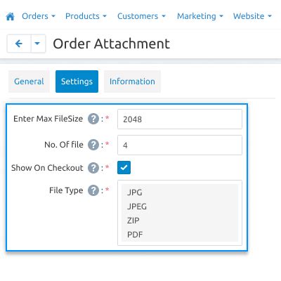 Order Attachment For CS Cart Upload File Extension WebKul
