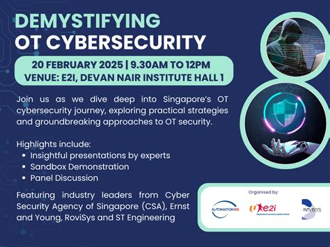 Demystifying Ot Cybersecurity Workshop Our Events Automationsg Siaa