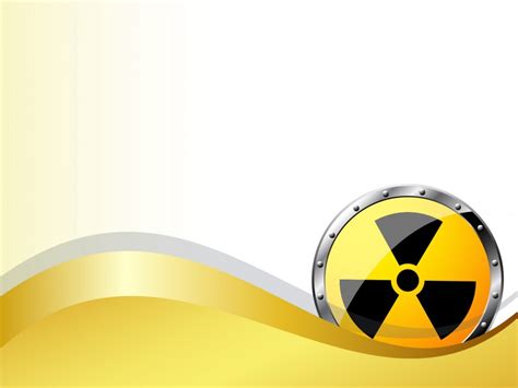 Radiation Radioactivity Powerpoint Templates Business Finance Industrial Yellow Backgrounds