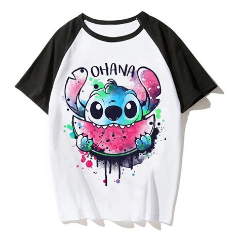 90s Giysi Lilo Diki Karikat R T Shirt Ocuk Ocuklar Diki Sevimli Manga