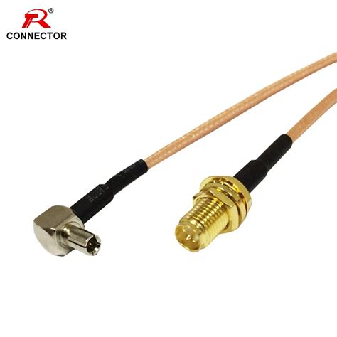 TS9 SMA RF Coaxial Pigtail Cable Connector RP SMA Female Bulkhead To