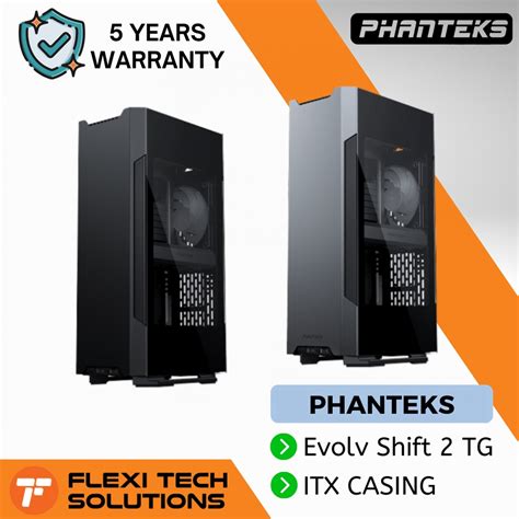 phanteks evolv shift 2 itx casing tg windows drgb anthracite grey