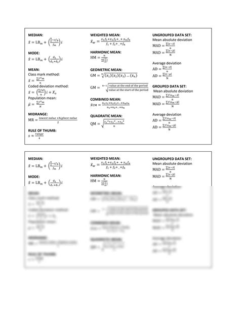 Solution Statistics And Probability Formulas Studypool