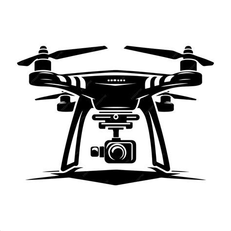 Drone Clipart Vector Silhouette Drones Logo Icon Illustration Premium