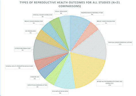 Proportion Of Types Of Reproductive Health Outcomes Measured For All